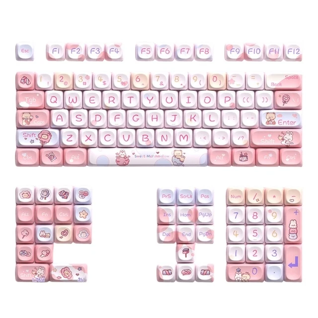 MCA KEYCAPS CARTOON Mechanical Keyboards Keycap Set for 64/96/104/108 ...