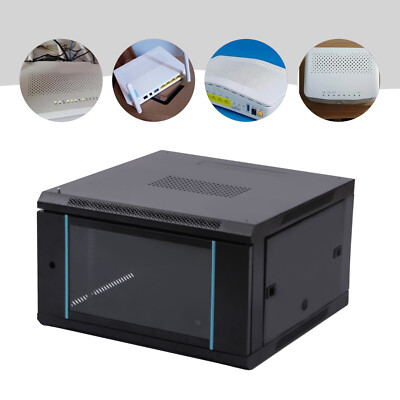 WALL MOUNT 6U Server Cabinet Enclosure 19-Inch Server Network Rack ...