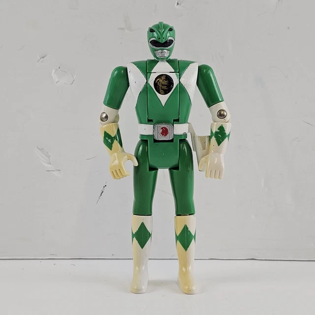 MIGHTY MORPHIN POWER Rangers Auto Morphin Figure Green Ranger Bandai ...