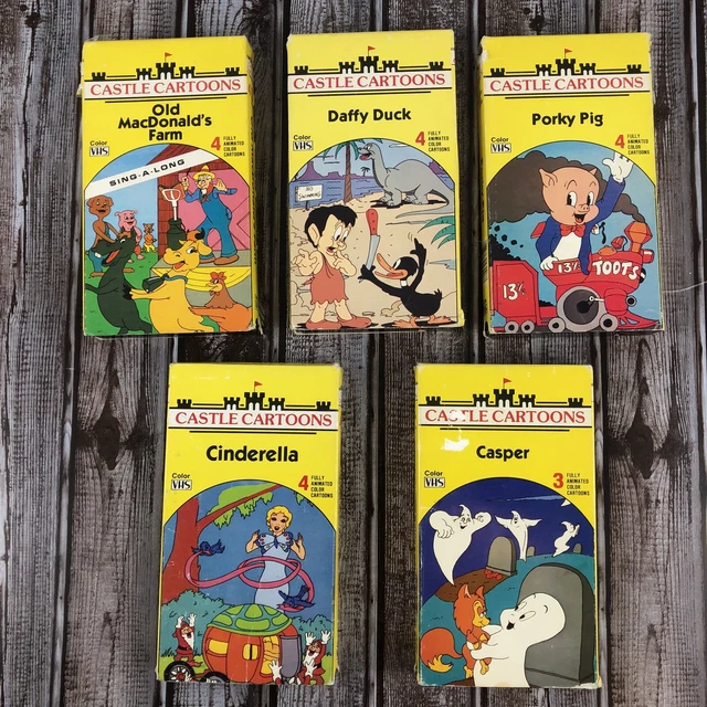 CASTLE CARTOONS COLLECTION (VHS) Daffy Duck Porky Pig Casper Cinderella ...