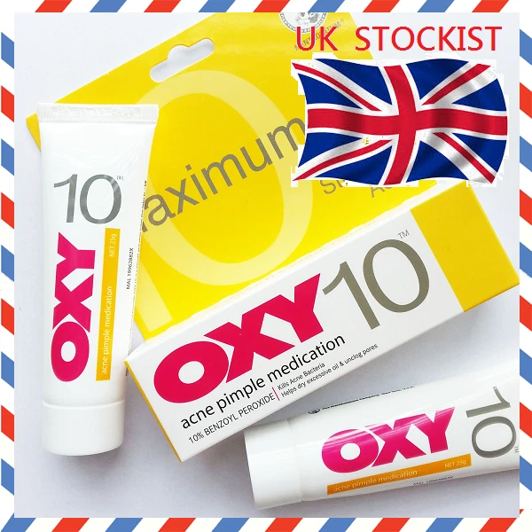 OXY 10 BENZOYL Peroxide Acne Spots Pimple Cream Mentholatum MAX Fast UK ...