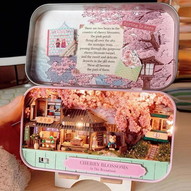 DIY CABIN BOX Miniature Theater Kit LED Lights Home Gift'' Decor ...