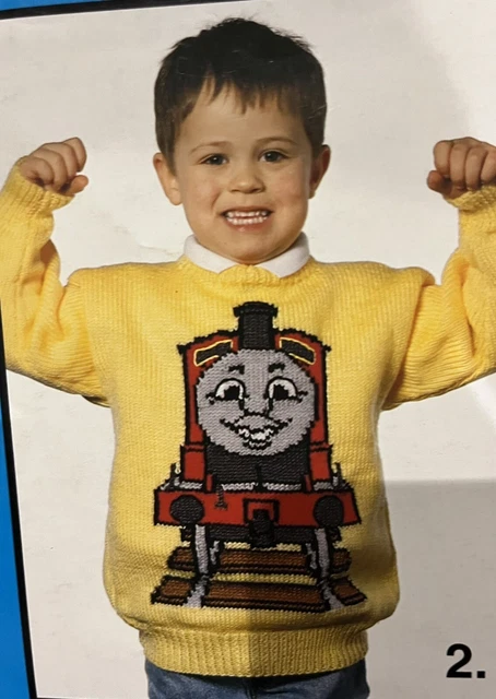VINTAGE INTARSIA THOMAS Tank Engine Knitting Pattern £1.50 - PicClick UK