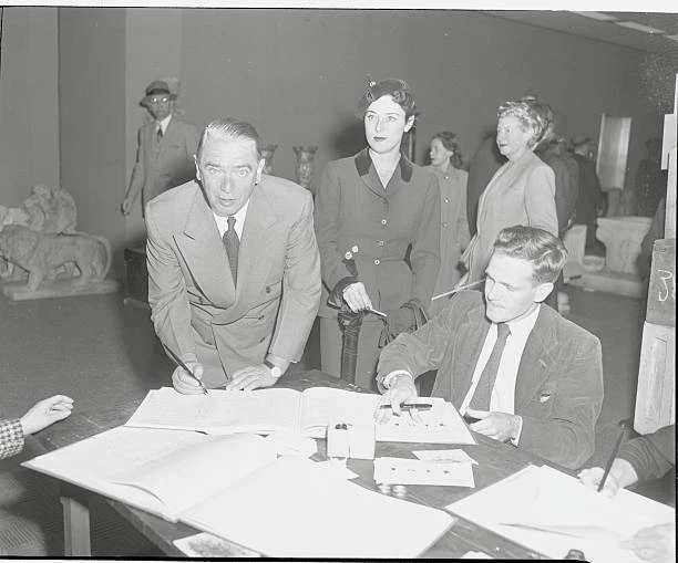 AMBASSADOR O'DWYER SIGNS The Election Register 1950 Politics Old Photo ...