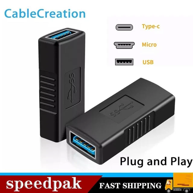 USB 3.0 A Female to Female Converter Adapter Connector Joiner Cable ...