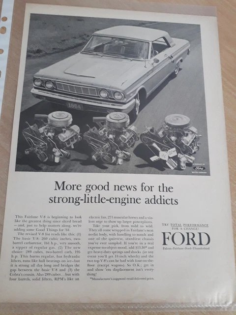 FORD FALCON/FAIRLANES/THUNDERBIRD - Original Magazine Advert £3.28 ...