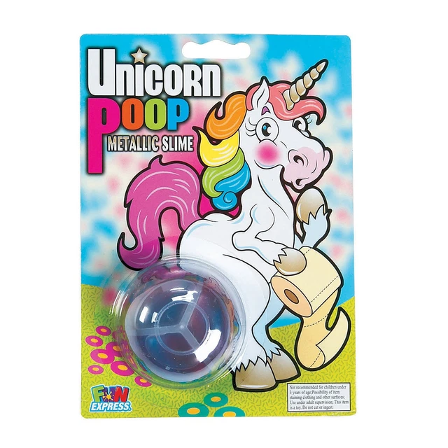 LICORNE POOP FONDANT Caca Poop Mastic Jeu Farces Brillant Métallique ...