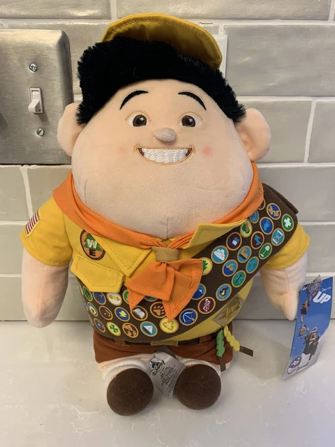 DISNEY PIXAR 10TH Anniversary Up Disney Store Russell Boy Scout Plush w ...