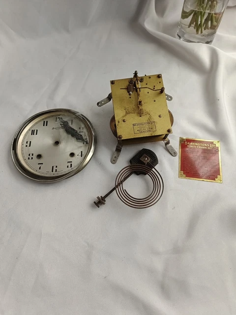 VINTAGE/ANTIQUE BRAVINGTONS MADE Clock movement & Chiming Coil D211 £9. ...