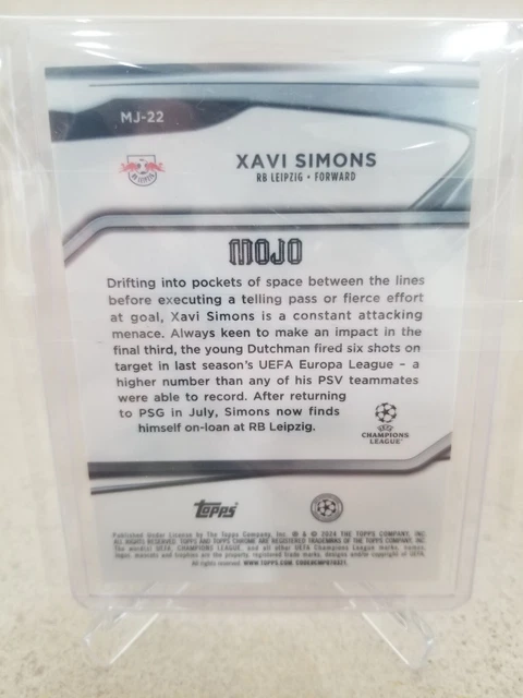 XAVI SIMONS MOJO Topps Uefa Club Competitions 2023 2024. Case Hit! RB ...