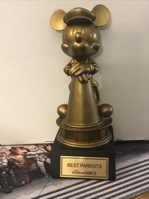 DISNEY MGM STUDIOS Golden MICKEY MOUSE "BEST Parents” Award Trophy ...