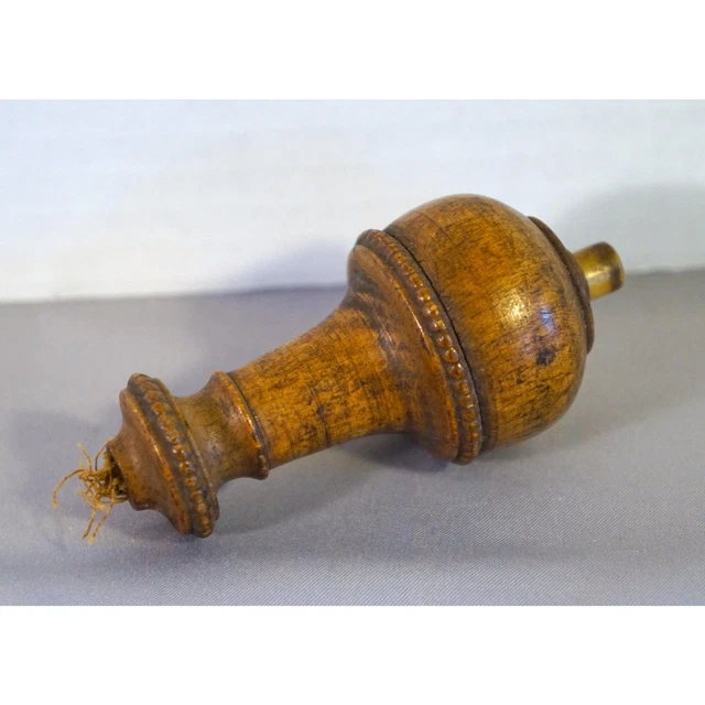 BELL PUSH W/ Celluloid Button to Call for Servant Antique Carved Wood ...