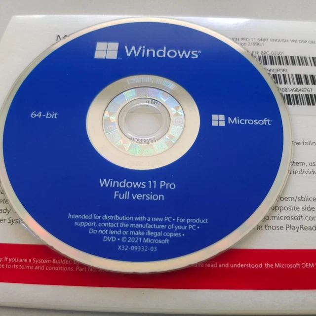 WINDOWS 11 PRO Genuine License Lifetime Product Key + DVD Sealed Brand ...