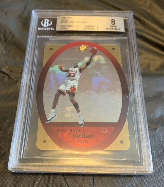 1996 SPX MICHAEL JORDAN GOLD BGS 8 NM-MT COUR lecture pour sous-grades ...