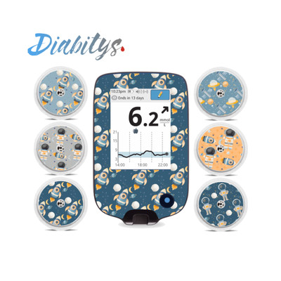 FREESTYLE LIBRE/LIBRE 2 Reader Sticker and 6 Sensor Stickers - Rocket £ ...