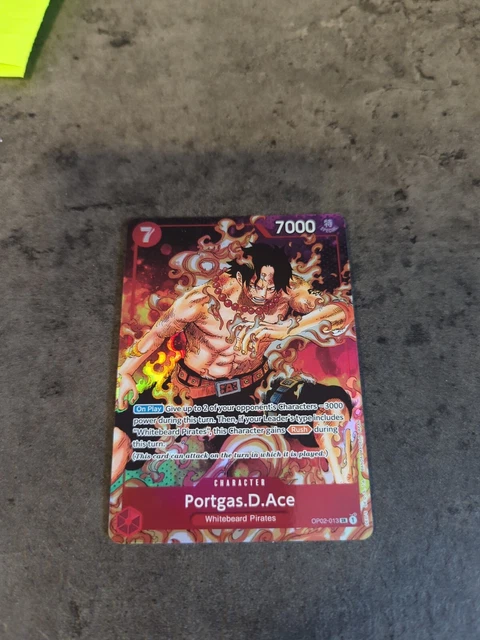 ONE PIECE PORTGAS D. Ace Paramount War OP02-013 SR Parallel Card Game TCG $100.00 - PicClick CA