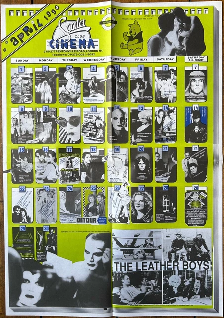 SCALA CINEMA PROGRAMME Poster A2 size APRIL 1990 £5.99 - PicClick UK