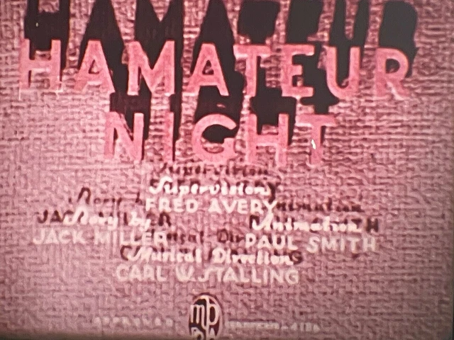 HAMATEUR NIGHT 16MM Color Cartoon WB 1939 Merrie Melodies Tex Avery 6 hamateur-night-16mm-color-cartoon-wb-1939-merrie-melodies-tex-avery-6
