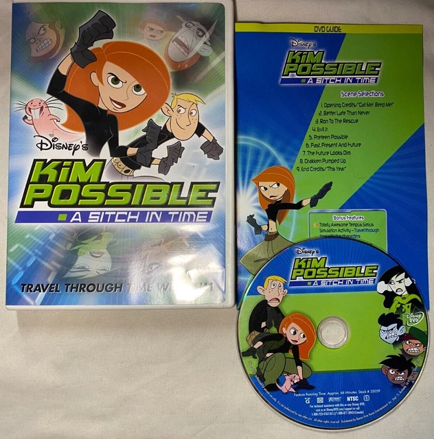 KIM POSSIBLE: A Sitch In Time DVD 2004 Animation Widescreen Good ...