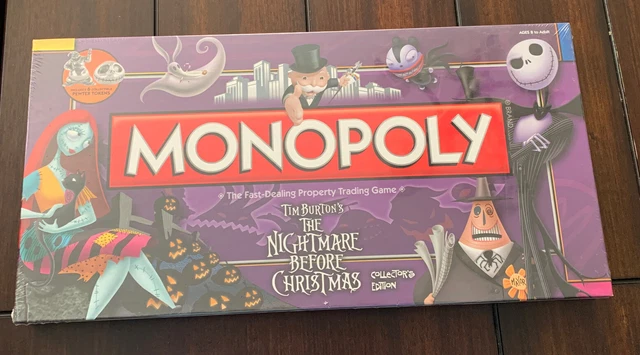 MONOPOLY TIM BURTON’S The Nightmare Before Christmas Collectors Edition ...