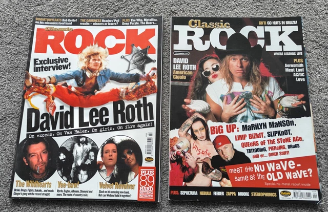 2 X CLASSIC Rock Magazines- David Lee Roth / Van Halen - April 2001 ...