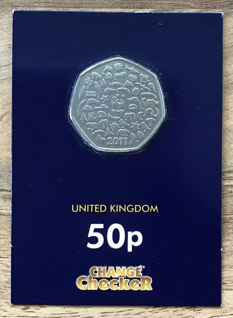 50 YEARS OF THE WORK OF WWF 50p FIFTY PENCE COIN 2010 CHANGE CHECKER ...