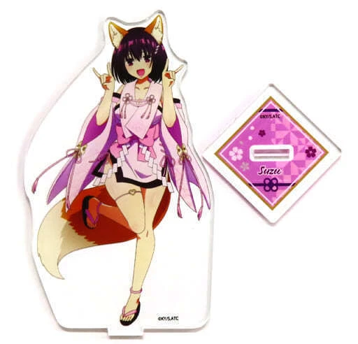 SUPPORT ACRYLIQUE, PANNEAU, Suzu Hanasade, kimono Kemonomimi, triangle Ayakashi EUR 33,38 ...
