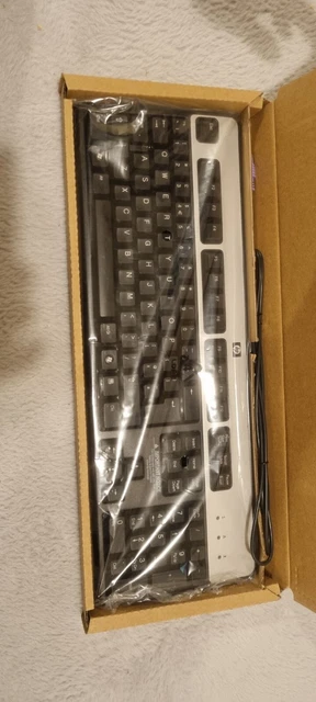 HP KU-0316 WIRED Silver/Black USB Keyboard UK Layout Brand New £9.99 ...