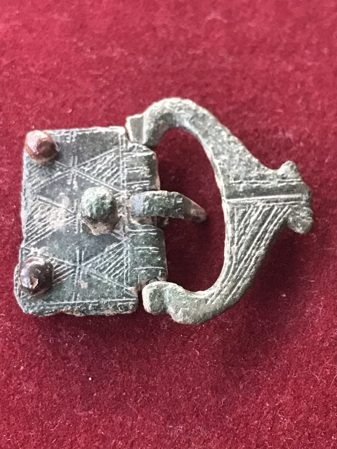 ANCIENT ROMAN BRONZE Sword Buckle With Clear Design Markings AD 100/200 ...