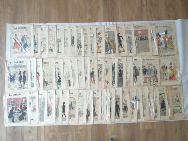 LA CARICATURE - 58 numéros ( 1885 ... 1887 ) A. ROBIDA, Humour ...