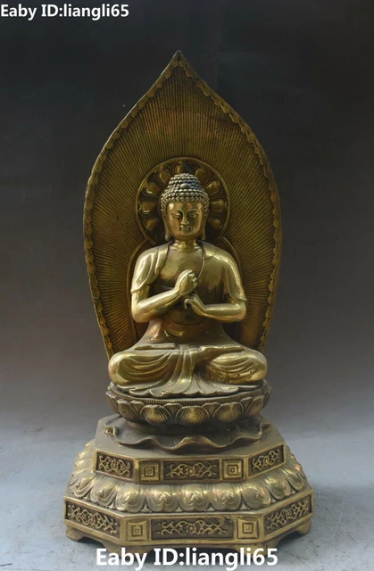 13 &TIBET BRONZE Sitz Buddhismus Sakyamuni Shakyamuni Amitabha Buddha Statue EUR 299,00 ...