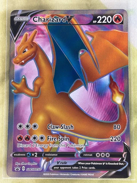 POKÉMON CHARIZARD V - SWSH050 - Full Art Promo Pokemon Sword & Shield ...