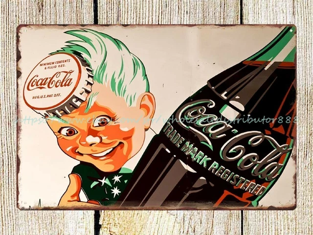 COCA COLA SPRITE boy 1940s coke drink metal tin sign wall art £17.69 - PicClick UK