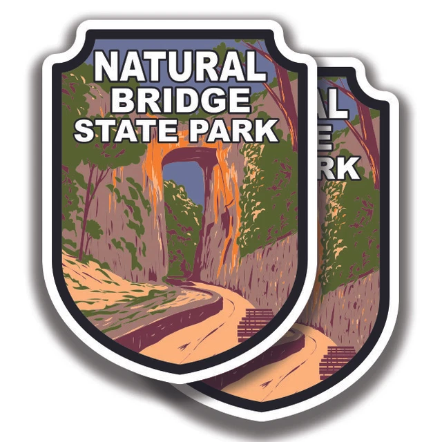 NATURAL BRIDGE STATE PARK DECAL 2 Stickers Virginia Bogo For Car Truck ...