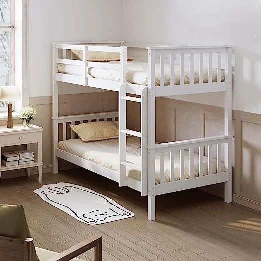 ELEGANT WHITE PINE Wood Single 3ft Bunk Beds Children's - COLLECT NN5 £ ...