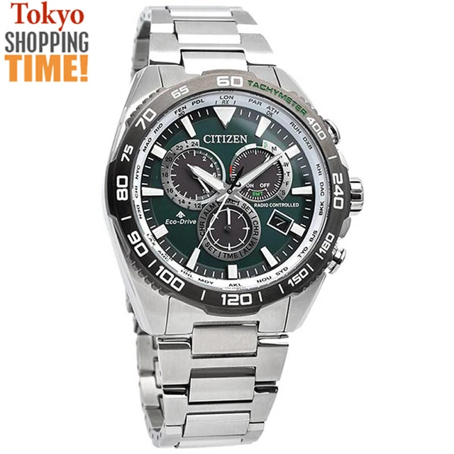 CITIZEN PROMASTER LAND Eco-Drive CB5034-91W Green Dial Solar Radio Men ...