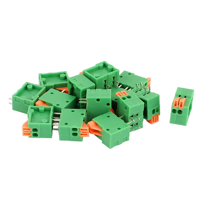 15PCS PCB PANEL Mount 2 Way 4P Terminal Block Connector 2.54mm Pitch £7 ...