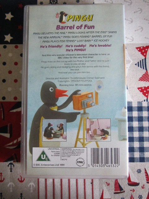 PINGU BARREL OF Fun Original 1991 Bbc Enterprises Vhs Video Tape Uk Pal ...
