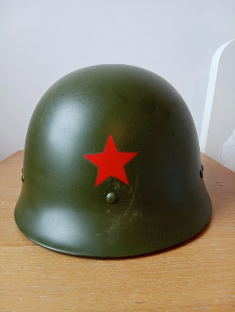 REPRO AGED ORIGINAL CHINESE ARMY 65 TYPE Paratrooper Helmet Steel Metal ...
