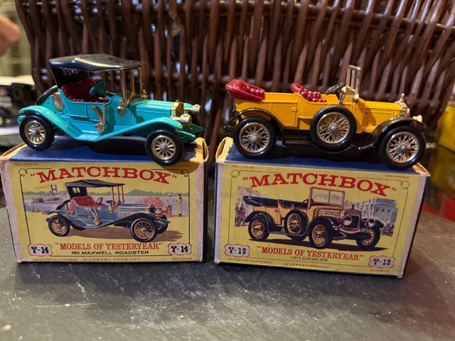 2X MATCHBOX MODEL Of Yesteryear Y13 & Y14 1911 Daimler & Maxwell ...