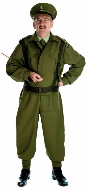 MENS BRITISH HOMEGUARD Costume Adult WW2 Soldier Fancy Dress M L XL ...
