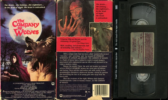 COMPANY OF WOLVES Vhs Sarah Patterson Angela Lansbury Vestron Video ...
