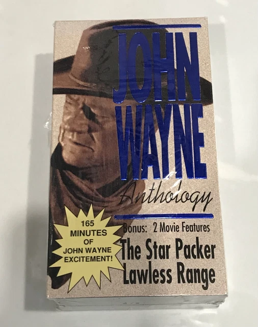 JOHN WAYNE ANTHOLOGY (VHS, 1991) The Star Packer & Lawless Range - NEW ...