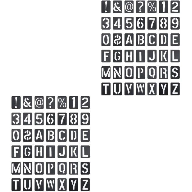 84 PCS LETTER Number Stencils Alphabet Templates Graffiti Hollowed-out ...