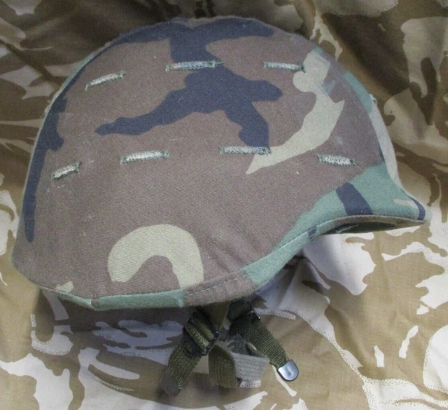 GENUINE US ARMY Pasgt Iiia Ballistic Combat Helmet & M81 Woodland Cover ...