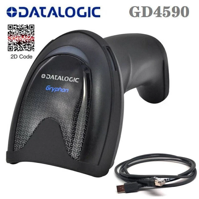 ORIGINAL DATALOGIC GRYPHON GD4590-BK-HD High Density Barcode Scanner w ...
