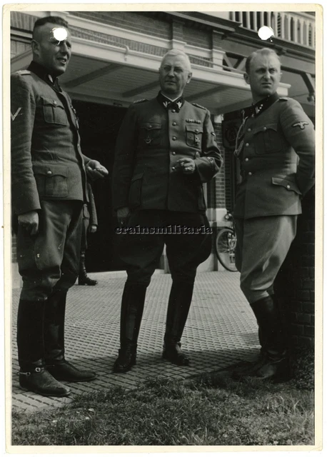 ORIG. RIESEN FOTO ^^ General Hans Jüttner mit Offizier in AMSTERDAM ...