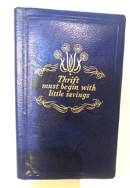 VINTAGE NOVELTY OLD Money Box Book Shaped Dark Blue Signed Tala £4.95 ...