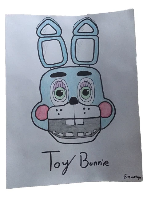 TOY BONNIE FIVE Nights At Freddy’s Handmade Drawing Fnaf READ ...