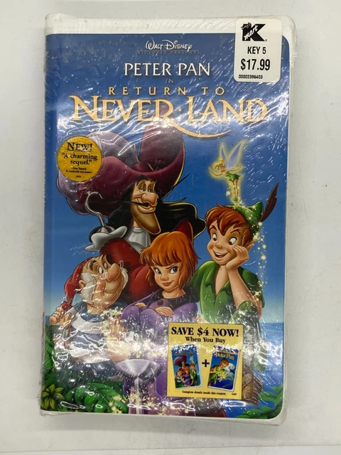 VINTAGE NEW VHS VCR 2002 - Walt Disney's Peter Pan Return to Neverland ...